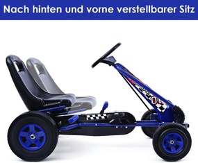 Costway Pedal Gokart Racing Dětské auto pedál vozidla Cart Seat Gocart