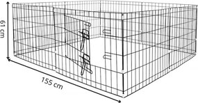 Skladací ohrádka pro psa - výběh pro štěnata 155x61 cm SPRINGOS PA1008