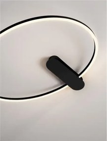 LED stmívatelné černé designové stropní svítidlo Kiklos