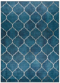 Dywany Łuszczów, Kusový koberec ANDRE Maroccan trellis 1181 blue, 160x220, modrá, chodba / předsíň