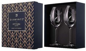Diamante Swarovski Sklenice na víno Hearts 360 ml, 2 ks