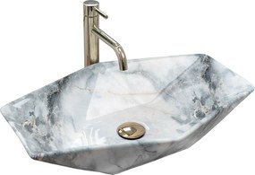 Rea Vegas Granit umyvadlo, 57 x 37 cm, imitace kamene-granit, REA-U5602