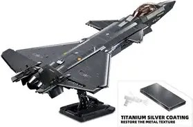 Sluban Army Model Bricks Neviditelný letoun J-20 s kovovým povlakem