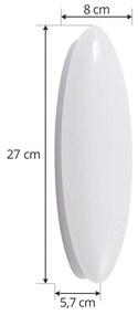 Nástěnné svítidlo Lucande Leihlo LED, oválné, bílé
