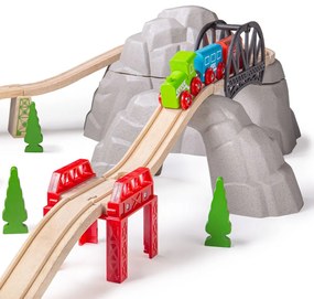 Bigjigs Rail Dřevěný set vysokohorská dráha