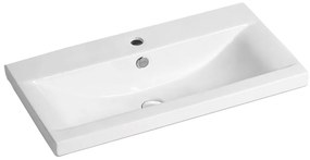 Mereo Mereo, Vigo, koupelnová skříňka s keramickým umyvadlem 81 cm, bílá, dub, CN322