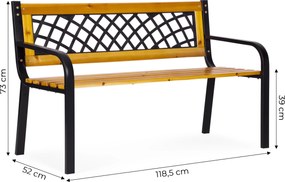 Zahradní lavička Mariner 118 cm černá