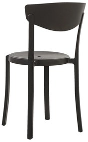 Sada 4 jídelních židlí plastových černých VIESTE Beliani