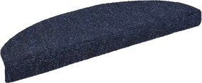 Schodové rohože samolepicí 15 ks 65 x 21 x 4 cm modré, půlkulaté, velké 132701