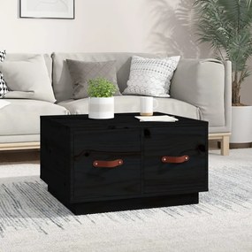Konferenční stolek černý 60x53x35 cm masivní borové dřevo - Default Title
