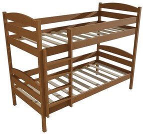 Vomaks Patrová postel PP 004 Rozměr: 90 x 200 cm, Barva: moření dub, Prostor mezi lůžky: 80 cm