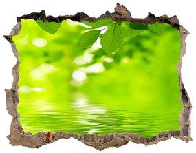 Wallmuralia Samolepící nálepka na zeď Zelené listí 95x64 cm