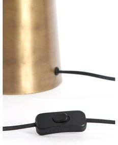 Stolní lampa v bronzové barvě s kovovým stínidlem (výška 52 cm) Dita – Light &amp; Living