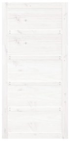 Posuvné dveře bílé 100 x 1,8 x 204,5 cm masivní borové dřevo - Default Title