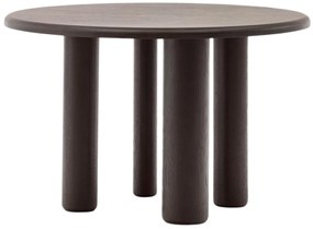 OnaDnes -20% Tmavě hnědý dřevěný jídelní stůl Kave Home Mailen 120 cm