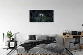 Obrazy na plátně strom formu temného lesa 100x50 cm