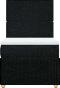 Box spring postel s matrací černá 100 x 200 cm textil 3294262