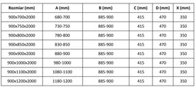 Mexen Velar, sprchový kout s posuvnými dveřmi 90(dveře) x 90(stěna) cm, 8mm čiré sklo, měděná matná, 871-090-090-01-65