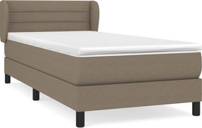 vidaXL Box spring postel s matrací 100 x 200 cm textil [3126305] Barva: tmavě hnědá