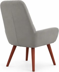 relaxační křeslo, odpočinkové, dřevo/kov/textil, 96x69x78 cm, nohy tmavé/světle šedá, Dekorino KR20260045
