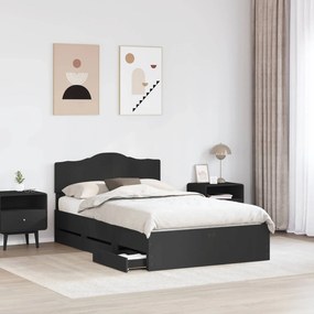 Rám postele se zásuvkou Černá 120 x 190 cm Inženýrské dřevo 3413027