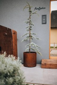 Květináč NEW RONDO, corten, Ø 40 cm, hnědý