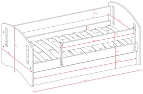 BabyBeds Dětská postel CLASSIC 2 s úložným prostorem Velikost postele: 180x80 cm, Barva postele: Zelená