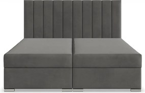 AGroup Kontinentální čalouněná postel AGEN (140 x 200 cm) Barva látky Trinity: Šedá (Trinity 2314)