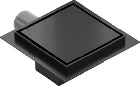 Mexen Flat-Q M13 čtvercová podlahová vpusť 20 x 20 cm, černá - 1710020