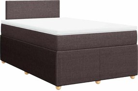 Box spring postel s matrací tmavě hnědá 120x200 cm textil 3289719