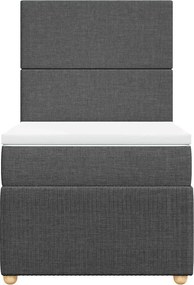 Box spring postel s matrací tmavě šedá 90x190 cm textil 3291905