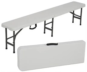 2 kusy cateringových skládacích laviček v bílé barvě