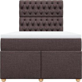 Box spring postel s matrací tmavě hnědá 120x200 cm textil 3293557
