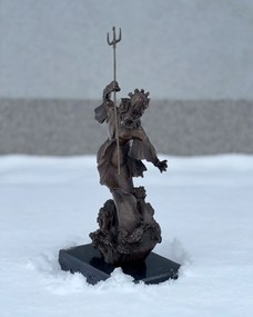 Bronzová socha soška - Poseidon