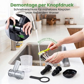 Costway Odšťavňovač za studena 150 W Pomalý odšťavňovač Elektrický s reverzní