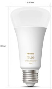 LED Stmívatelná žárovka Philips Hue WHITE AMBIANCE E27/13W/230V 2200-6500K