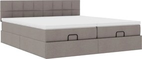 Osmanský rám postele s matrací taupe 160x200cm textil 3312840