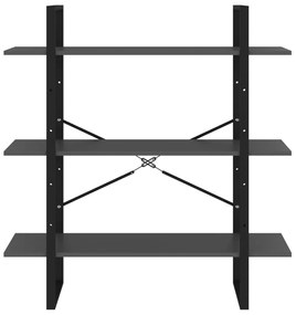 vidaXL Marketos Knihovna šedá 100 x 30 x 105 cm kompozitní dřevo