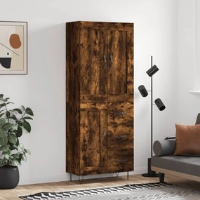 Skříň highboard kouřový dub 69,5 x 34 x 180 cm kompozitní dřevo