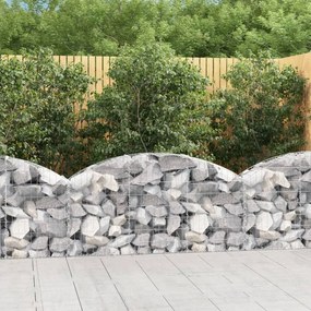 Klenutý gabionový koš 150 x 30 x 60/80 cm pozinkované železo 153443