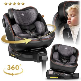 Autosedačka Nukido Prestige Line 0-36 kg ISOFIX v černé a šedé barvě pro bezpečné cestování