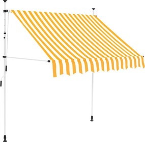 vidaXL Ručně zatahovací markýza 150 cm [43219] Barva: oranžová a bílá