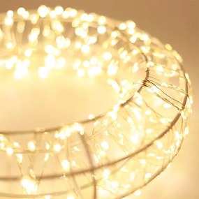 Vánoční LED světelný věnec, teplá bílá, Ø 50cm