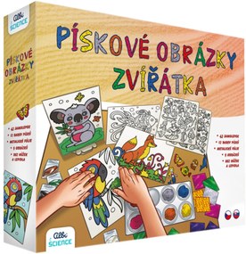 ALBI Pískování Zvířátka kreativní sada pískové obrázky se samolepkami alt9f