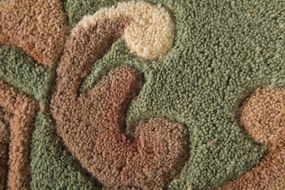 Flair Rugs, Ručně všívaný kusový koberec Lotus premium Green, 75x150, zelená, chodba / předsíň