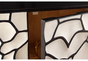 Massive home | Vysoká komoda Vulcano 120cm Mosaik bílá / černá