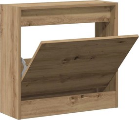 botník, výklopný, kompozitní dřevo, 57x60x21 cm, dub artisan, Dekorino BB20260034