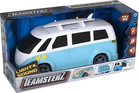 TEAMSTERZ Auto karavan modro-bílý 35 cm / Karavan / Na baterie / Světl