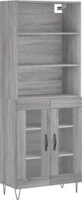 Skříň highboard šedá sonoma 69,5 x 34 x 180 cm kompozitní dřevo 3189315