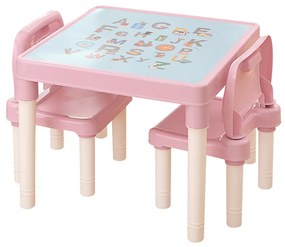 Dětská sasa stolečku a židliček Balto 3 ks, růžová